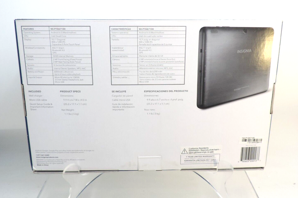 Insignia 10.1" Flex Tablet 32GB for Android (Black) | eBay