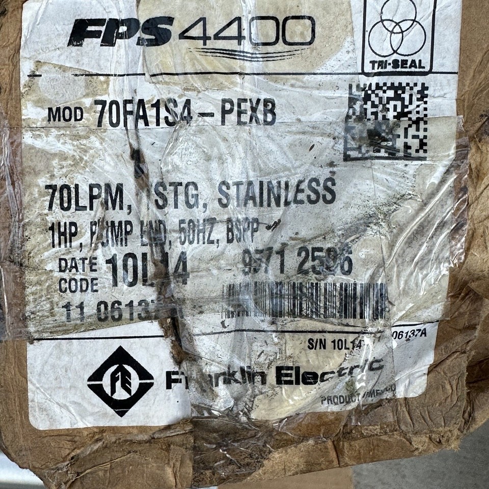 Franklin Electric FPS 4400 Tri-Seal 50Hz Submersible Well Pump End ...