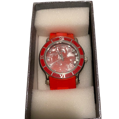 Strada Women's Watch Rhinestone Red Band New w/ Box | eBay