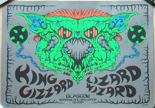 KING GIZZARD & THE LIZARD WIZARD Glasgow UK 2019 Tour Gig Poster JASON ...
