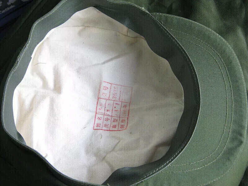 VIETNAM WAR CHINESE PLA ARMY 65 SOLDIER GREEN LIBERATION CAP SIZE 1 XL ...