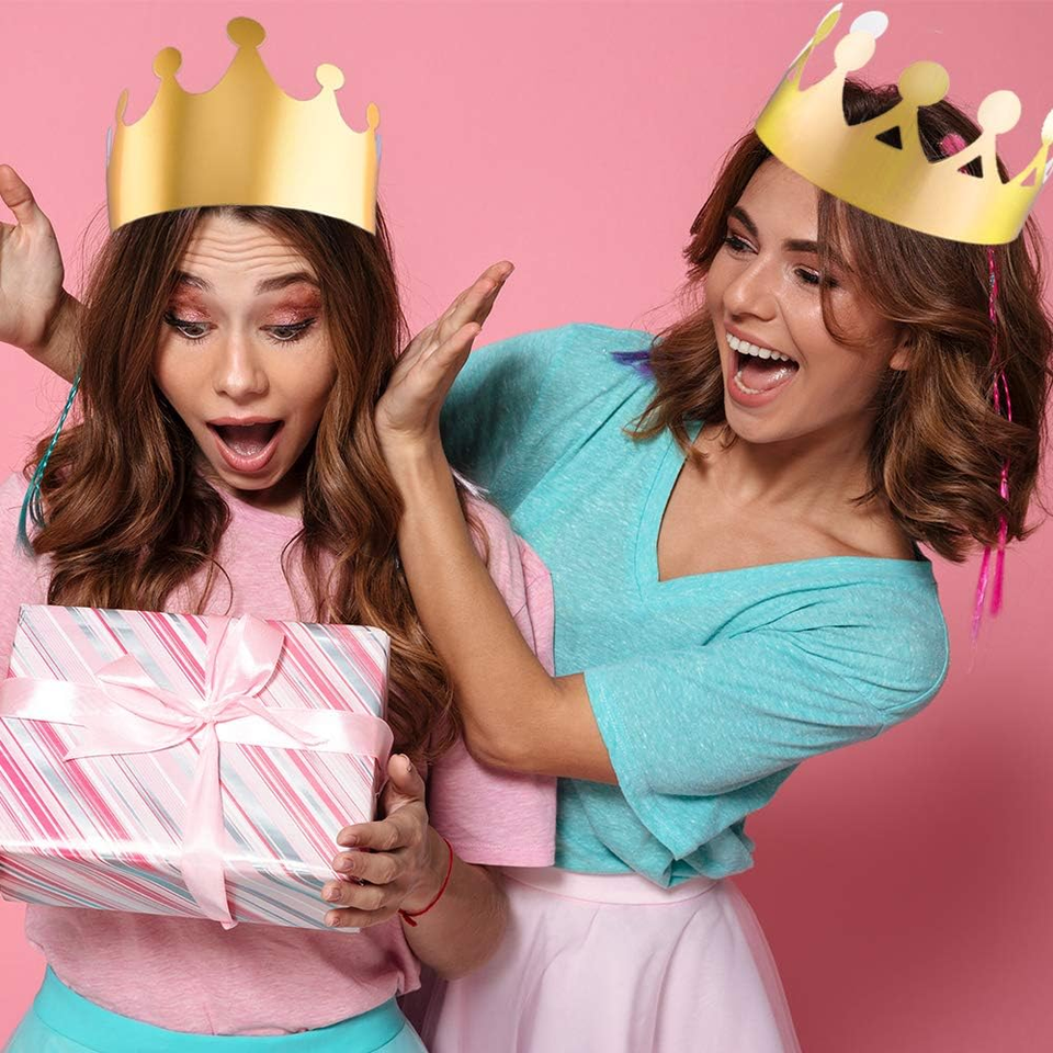 27 Pieces Golden Paper Crown Party Gold Crowns Hats King Crowns for ...