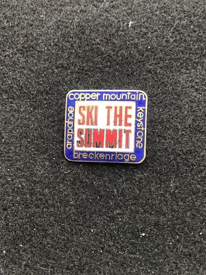 Ski the Summit Copper Mountain Keystone Breckenridge Ski Resort Lapel ...