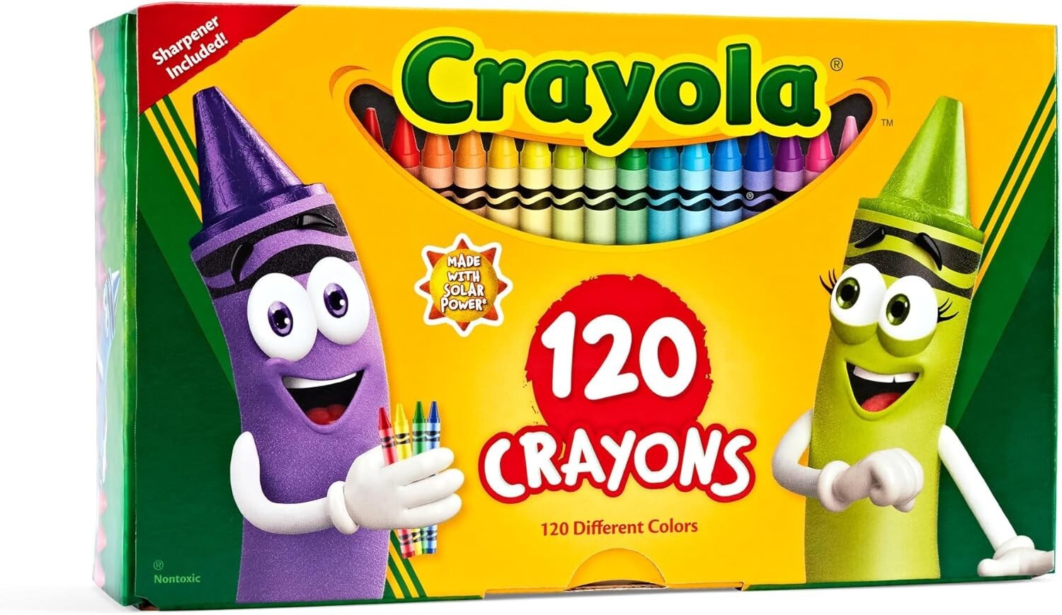 Crayola 52-6920 Giant Chest of 120 Color Crayons With Sharpener for ...