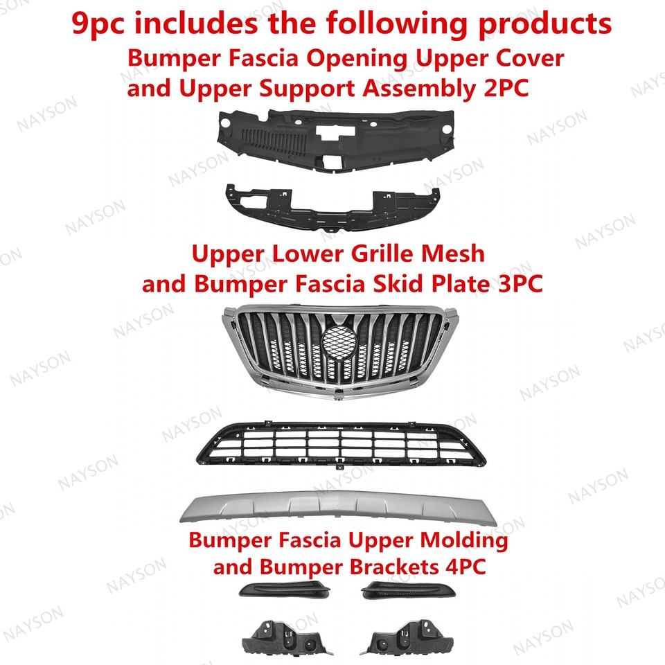 Bumper Brackets/Molding/Radiator Support/Upper Lower Grille For Encore ...