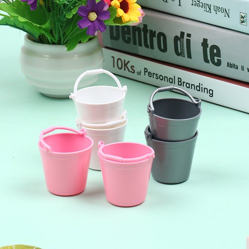 2Pcs 1:12 Mini Cute Buckets Decoration Miniature Toy Kitchen Room ...