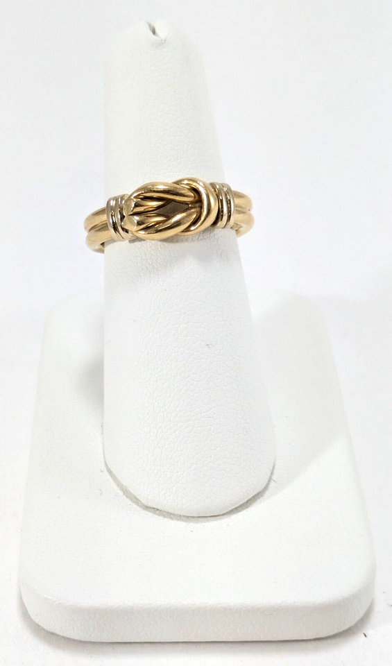 18K Gold Infinity Knot Ring, Size 6-1/4 | eBay