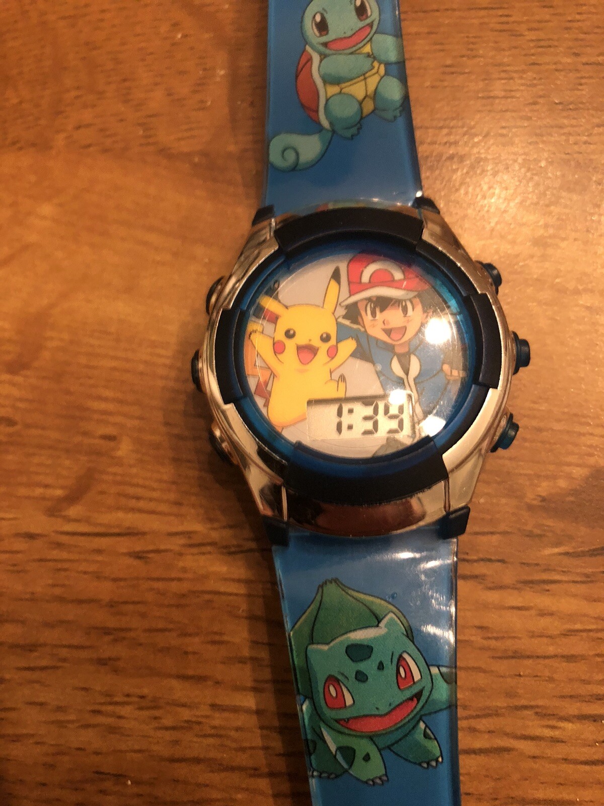 2019 Pokemon Accutime Digital Watch Pikachu Ash Blinking Lights ...
