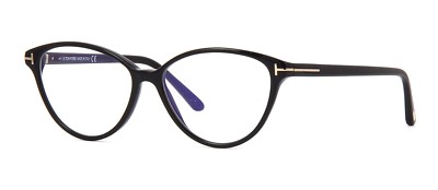 Tom Ford FT 5545-B BLUE BLOCK Black (001) Eyeglasses | eBay