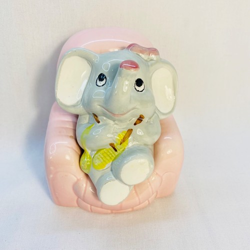 Vintage Retro Kitsch Ceramic Elephant Sitting On A Chair Money Box ...