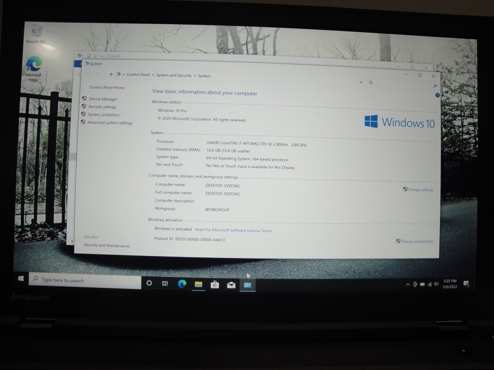 Lenovo ThinkPad W541 i7-2.9GHZ 16GB 512GB SSD 3K 2880x1620 Nvidia ...