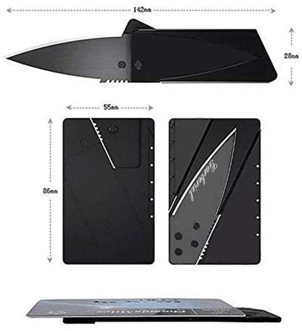 Lot 5-100 Pcs Credit Card Knives Folding Wallet Thin Pocket Survival ...