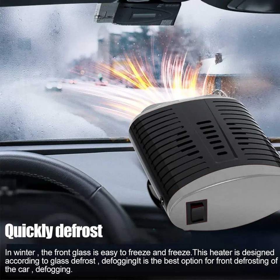 Portable Electric Car Heater 12V 500W Heating Fan Defogger Defroster ...