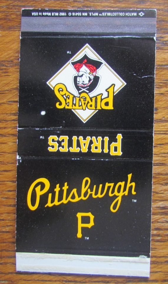 PITTSBURGH PIRATES BASEBALL MATCHBOX COVER: EMPTY 1991 TEAM LOGO ...