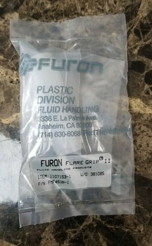 New Saint-Gobain Furon Flare Grip II 1/4" Straight PVDF Union Fitting ...