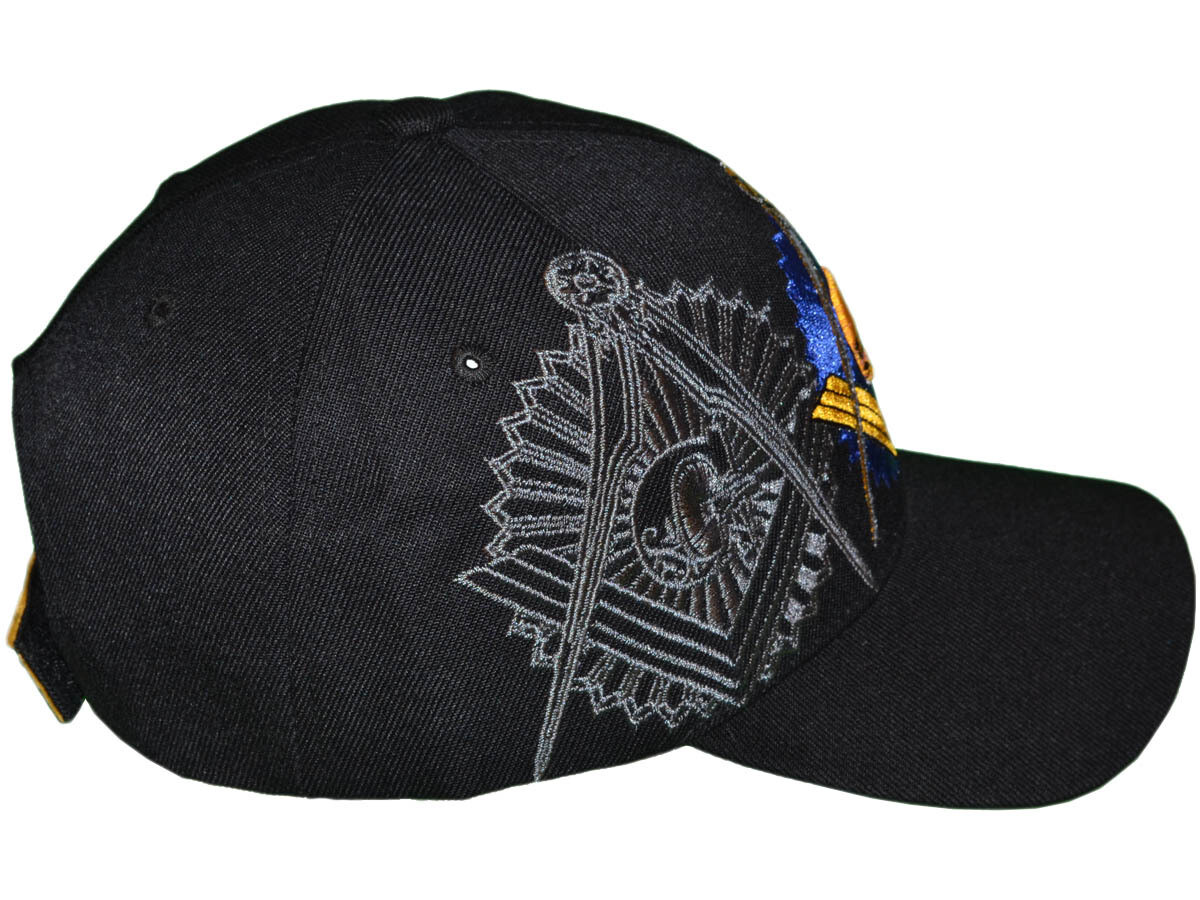 Mason Baseball Cap Freemasons Black Masonic Hat Masons, Compass and ...