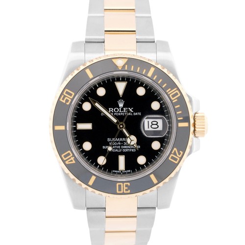 2019 RSC PAPERS Rolex Submariner Ceramic BLACK 40mm 116613 LN 18K Steel ...