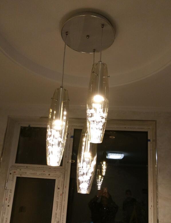 Modern LED Crystal Long Glass Ceiling Light Pendant Lamp C 10 | eBay