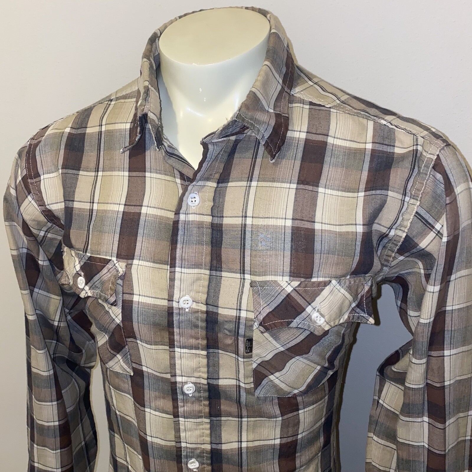 Vtg 70s LEVI'S Western Shirt Cowboy Rodeo PolyCotton … - Gem