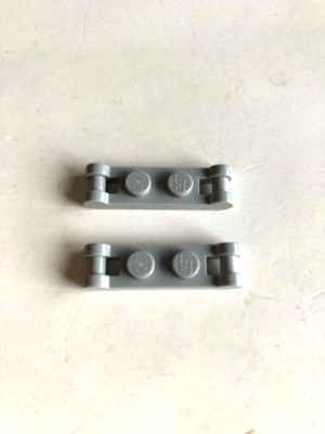 LEGO Parts: 1x2 Plate with Two Hinge Handles, Lt Bl Gray, Part # 18649 ...