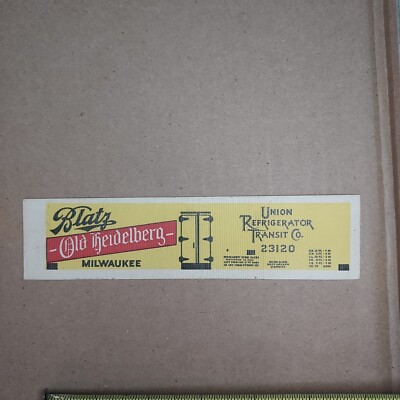 HO Scale Vintage Set of Box Car Side Panels Train Blatz Beer Union ...