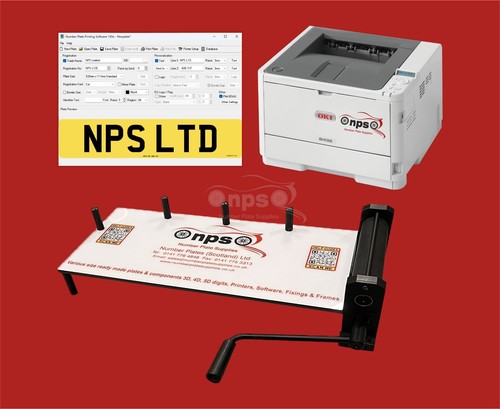 NUMBER PLATE SYSTEM - PRINTER, SOFTWARE, 50 CAR PLATES WITH 4D OR GEL ...