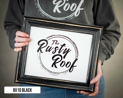 Distressed Lucy - Distressed Black Picture Frame - Solid Wood | eBay