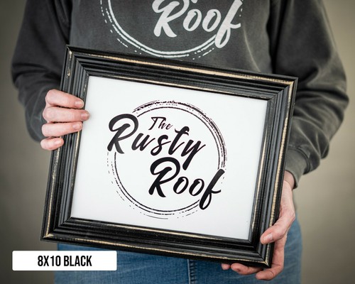 Distressed Lucy - Distressed Black Picture Frame - Solid Wood | eBay