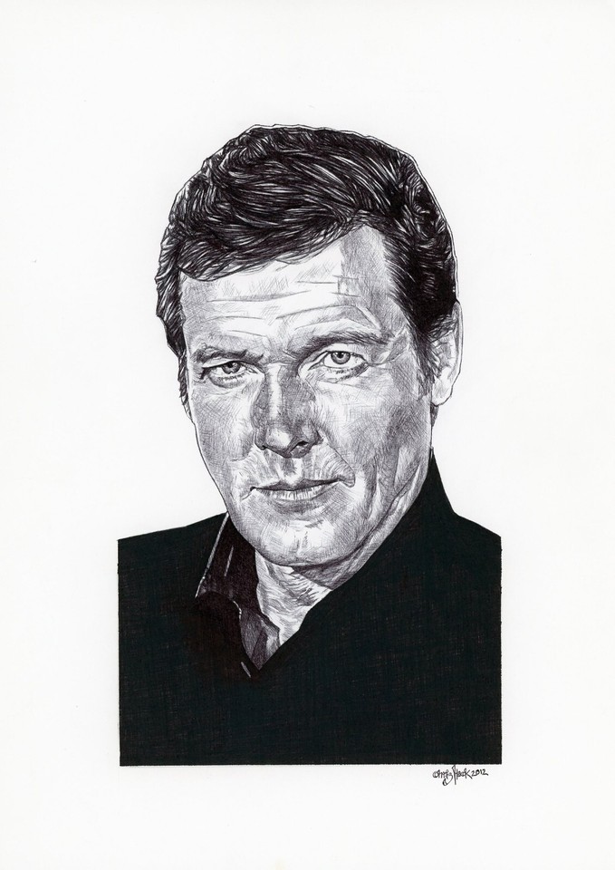 ROGER MOORE - JAMES BOND 007 - THE SPY WHO LOVED ME - ORIGINAL PEN INK ...