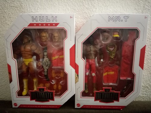 LOT 2 Mattel Ultimate Edition Hulk Hogan & MR. T Action Figure 6in WWE ...