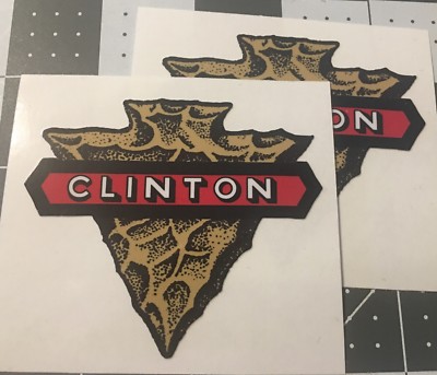 Clinton engine decal Early Style Knapped Arrowhead 3" Set 2 | eBay