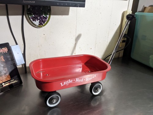 Vintage Little Red Racer Metal Toy Wagon With Handle | eBay