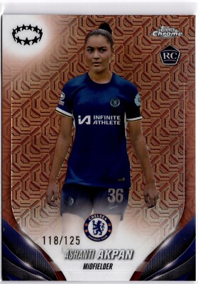Ashanti Akpan 2023-24 Topps Chrome Women's Rose Gold #57 Chelsea #118/ ...