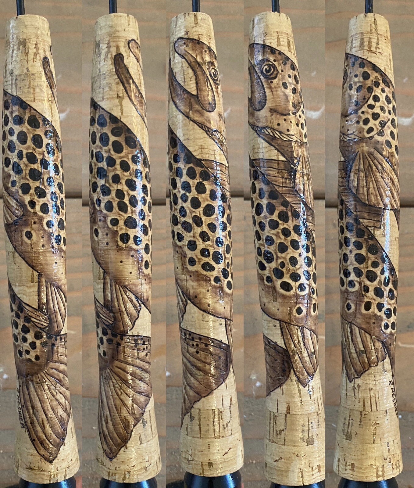Brown Trout Fly Rod Cork Grip | eBay