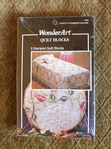 WonderArt Cross Stitch Quilt 6 Blocks Colonial Rose Pattern #1981 NEW ...