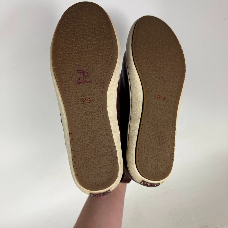 Taos Bootsie Boots Women's 10 Burgundy Leather Side Zip Ankle Outdoor ...