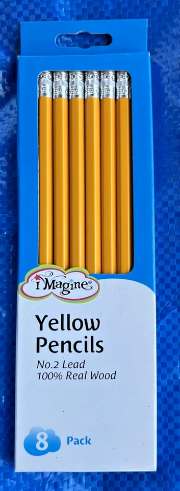 Lot of 6 Imagine Yellow Pencils No. 2 Pack Of 8 each (Total of 48) NEW ...