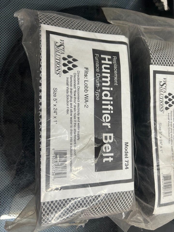 2-pack lot Vista Solutions 734 Lobb WA-2 FOAM Drum HUMIDIFIER BELT 5" x ...