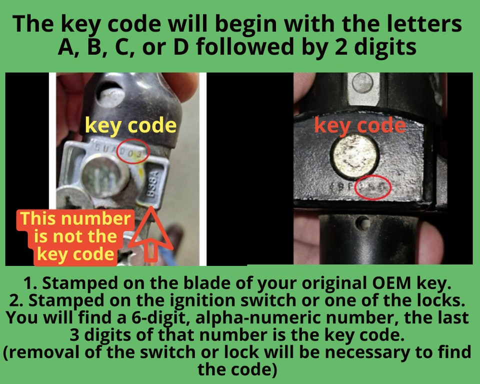 Honda ATV & ATC Only Replacement Key Cut to Code Codes A00-A99 B00-B99 ...