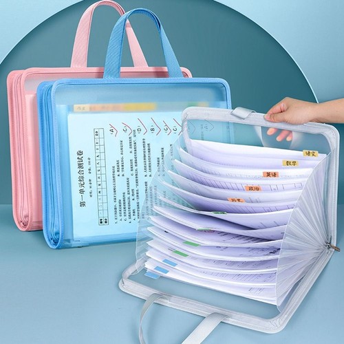 13 Layer Document Storage Pouch PET Data Storage Bag School Office ...