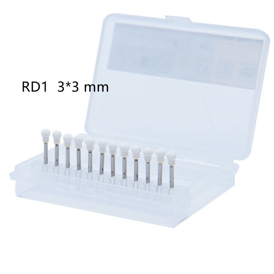 Dental White Stone High Speed Polishing Burs FG Cone/Flame/Round ...