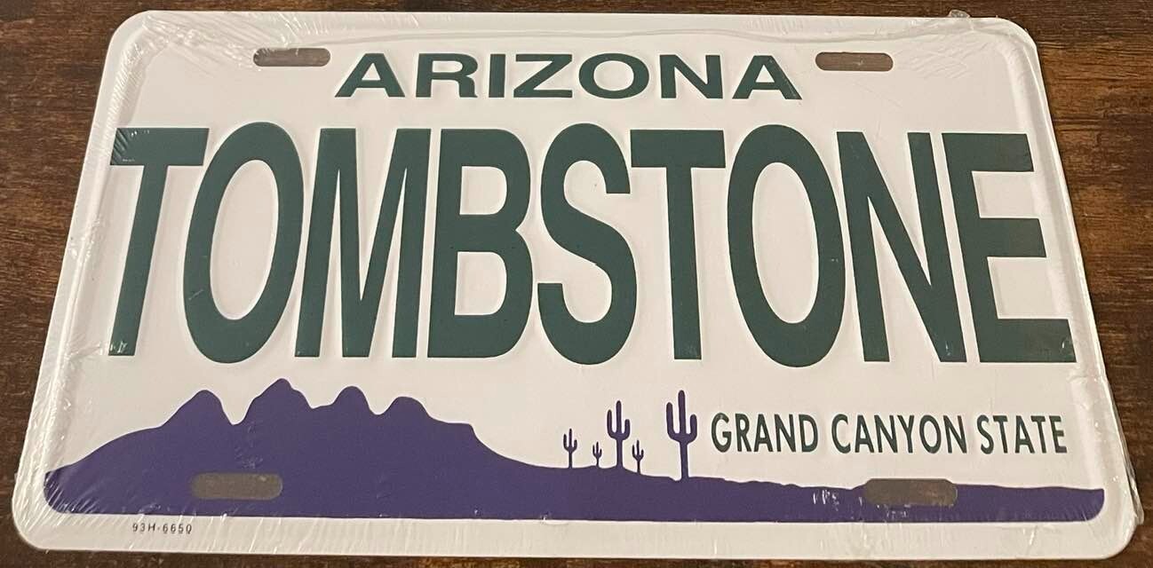 Tombstone Arizona Booster License Plate Grand Canyon State | eBay