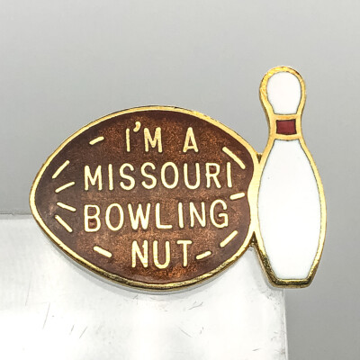 Vintage Bowling Pin Pinback I'm A Missouri Bowling Nut Gift Souvenir ...