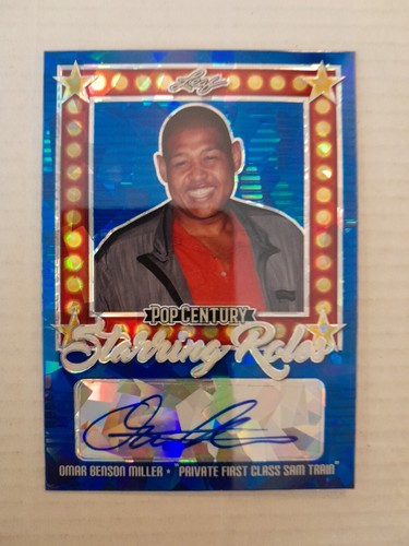 Omar Benson Miller /20 Crystal Blue SR Autograph Card 2021 Leaf Pop ...