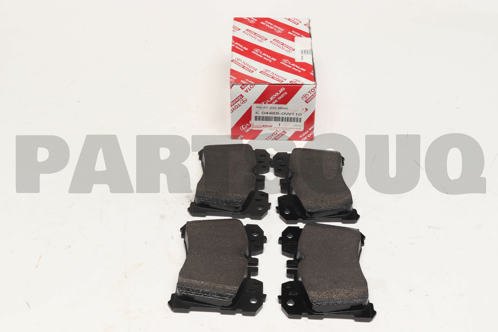 044650W110 Genuine Toyota PAD KIT, DISC BRAKE, FRONT 04465-0W110 | eBay