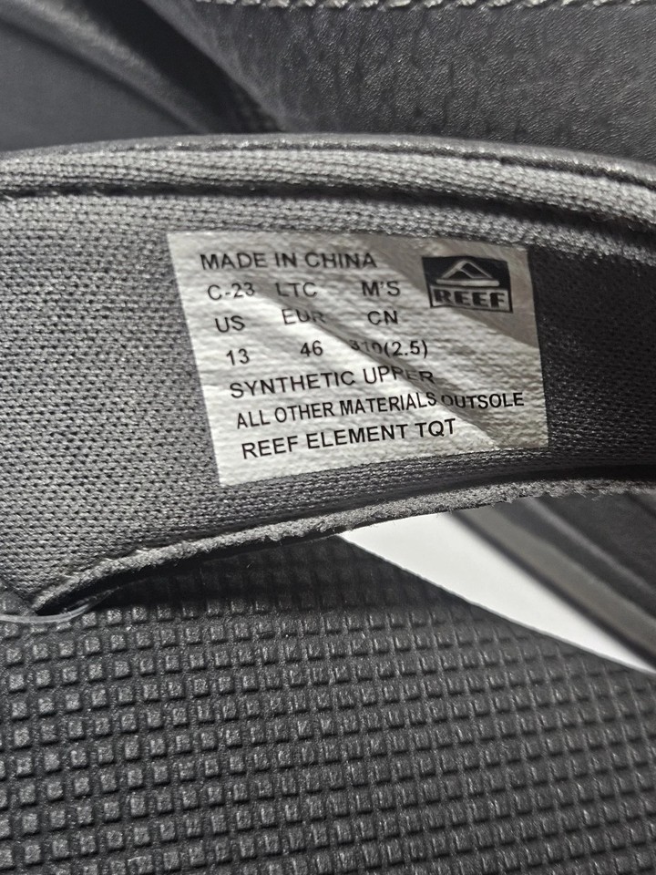 Reef Element TQT Men's Flip Flop Sandal Bottle Opener Black # ...