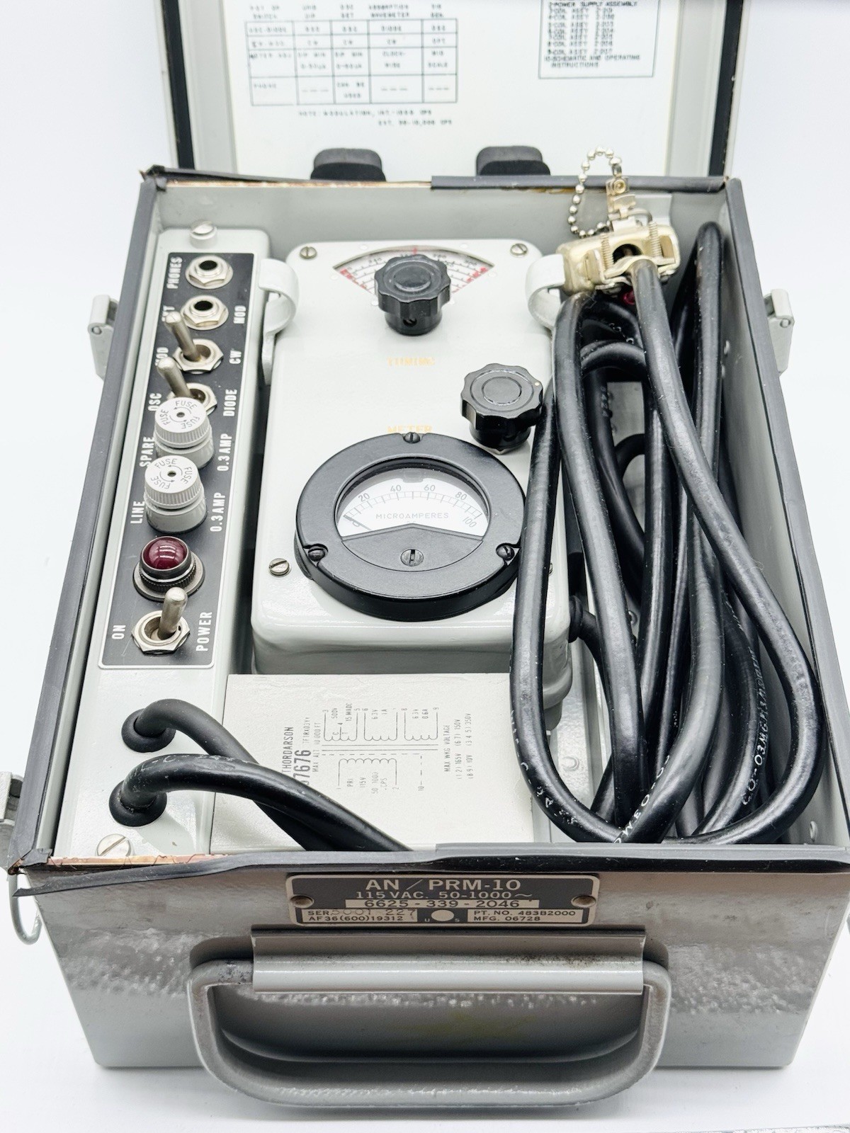 Vintage Military AN/PRM 10 Ham Radio VHF HF Grid Dip Meter Oscillator ...