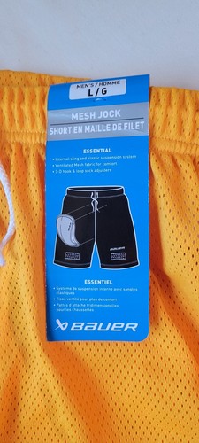 Mens Bauer Yellow Mesh Jock Shorts Size Large | eBay