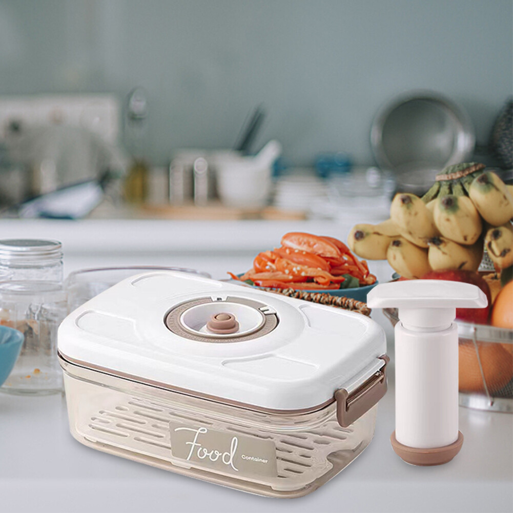 Vacuum Food Storage Box Large Capacity for Fruits Vegetables (2.1 ...