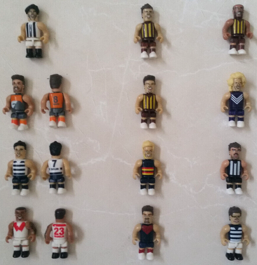 15x AFL MICRO FIGURES LOT MAGPIES HAWKS SWANS DEMONS CATS CROWS | eBay
